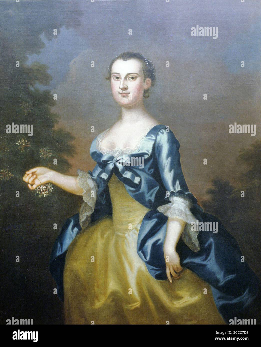 8 / 30 Portrait of Martha Washington - then Mrs. Daniel Parke Custis ...