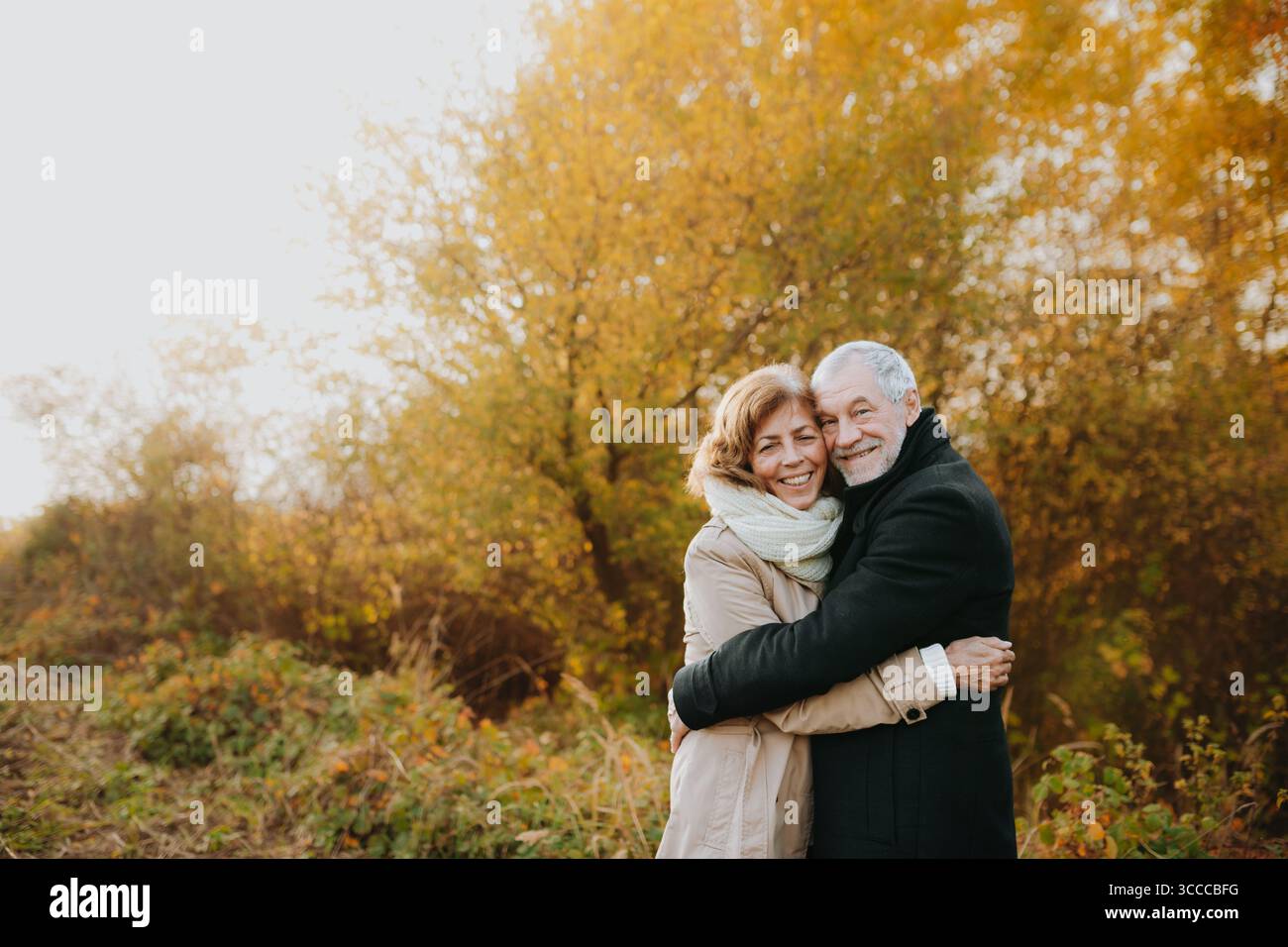 Mature couple walking together gentle hi-res stock photography and ...