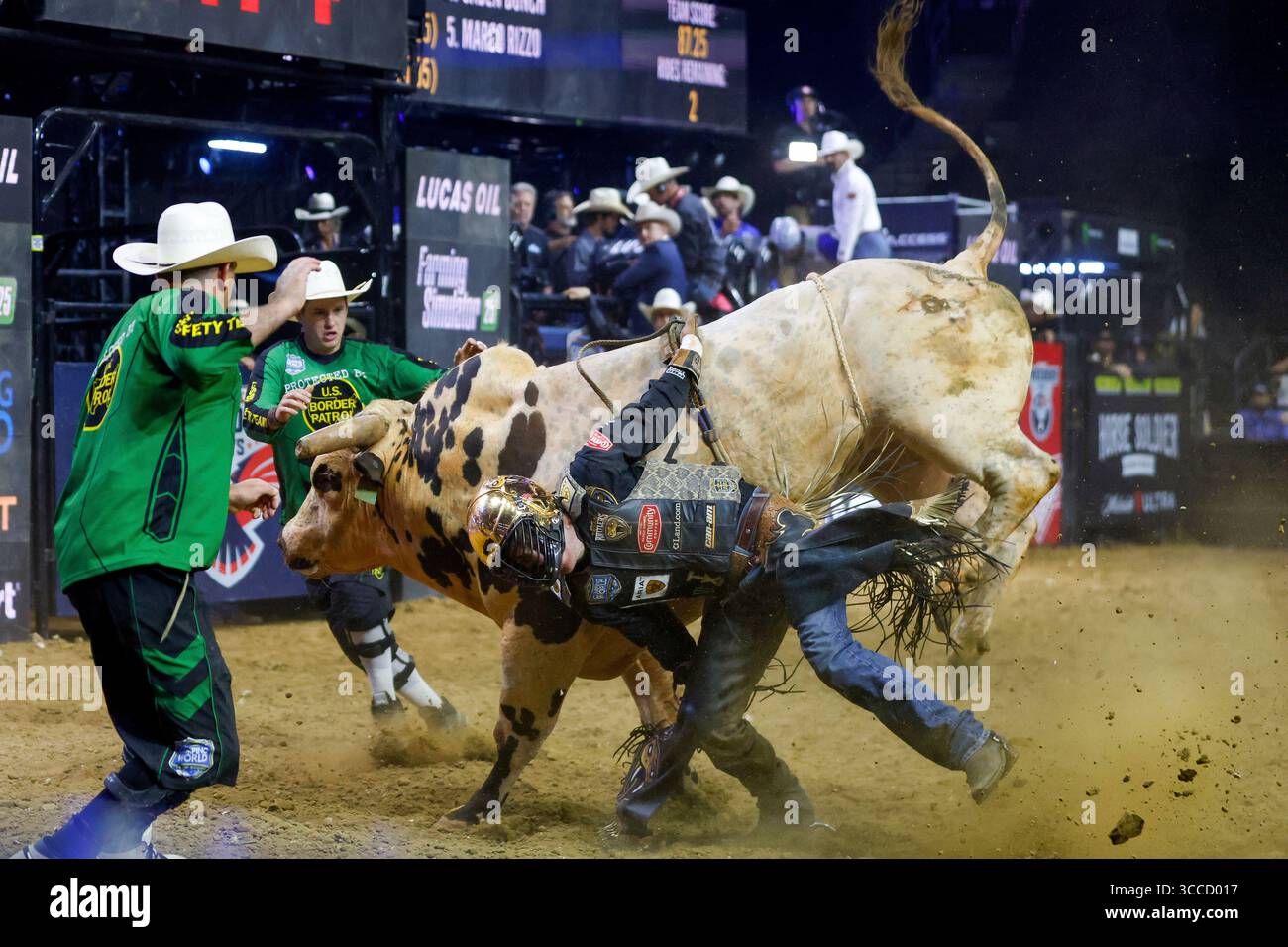 SUNRISE, FL - AUGUST 10: Texas Rattlers rider Dawson Branton is seen ...