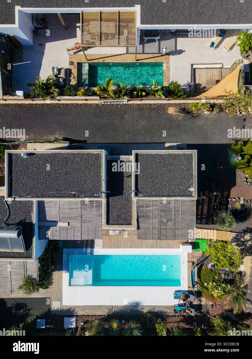 Aerial view modern villas private hi-res stock photography and images ...