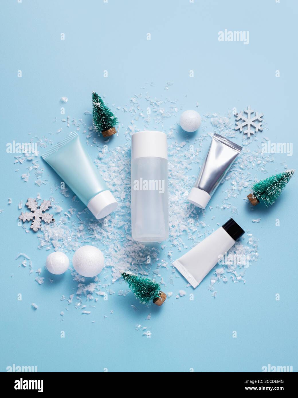 Set cosmetic products snowflakes hi-res stock photography and images ...