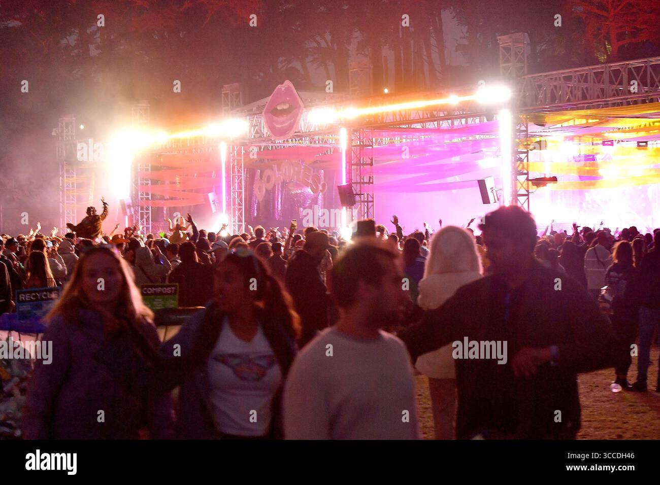 A general view of the atmosphere at Delores' Stage during Rebecca Black ...