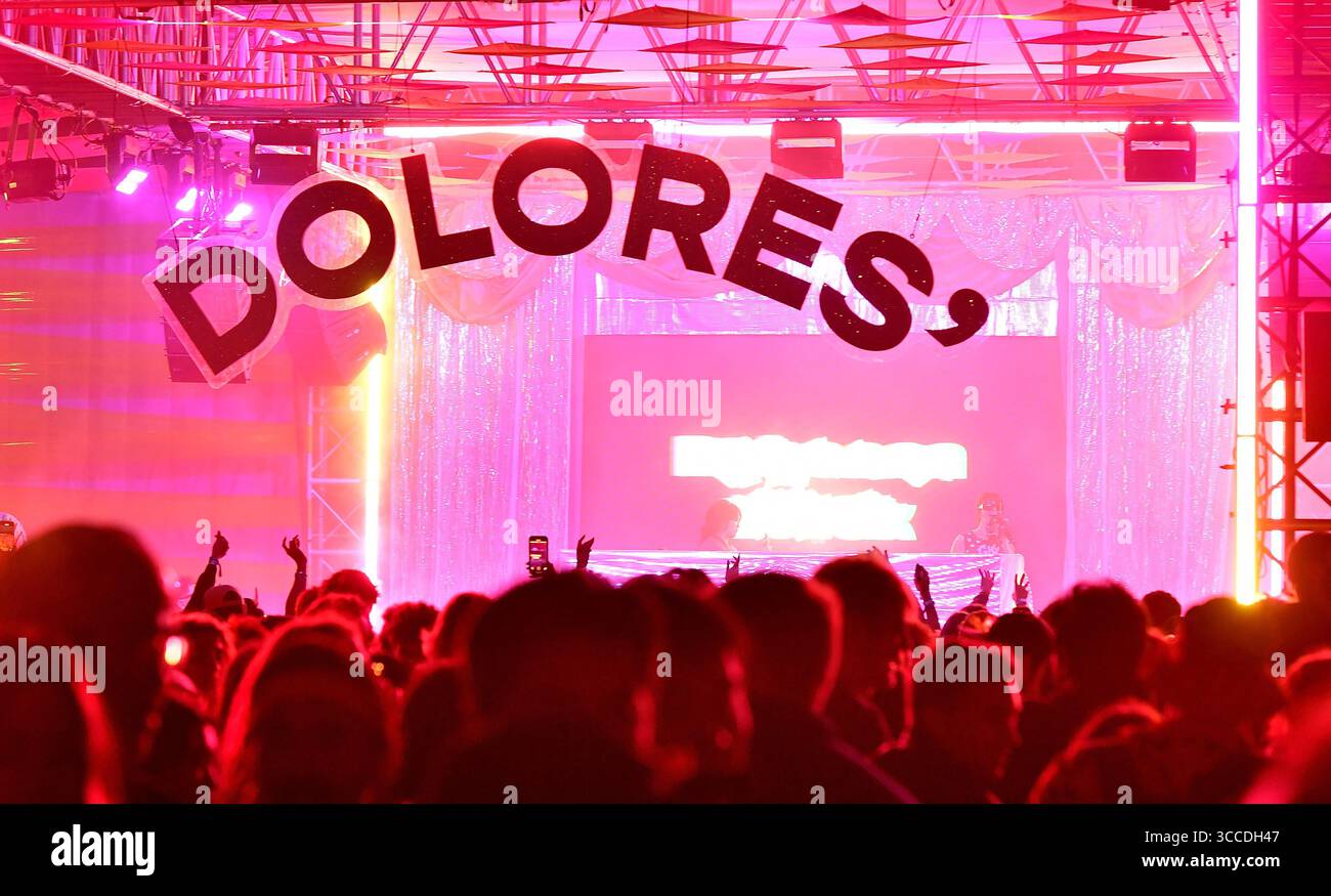 A general view of the atmosphere at Delores' Stage during Rebecca Black ...