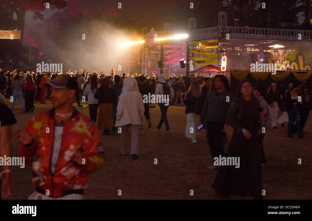 A general view of the atmosphere at Delores' Stage during Rebecca Black ...