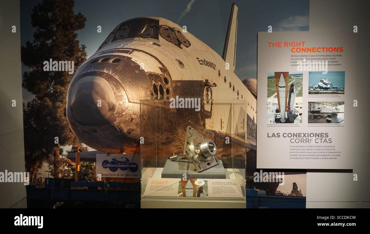 Display of the Space Shuttle Endeavour and related hardware at the ...