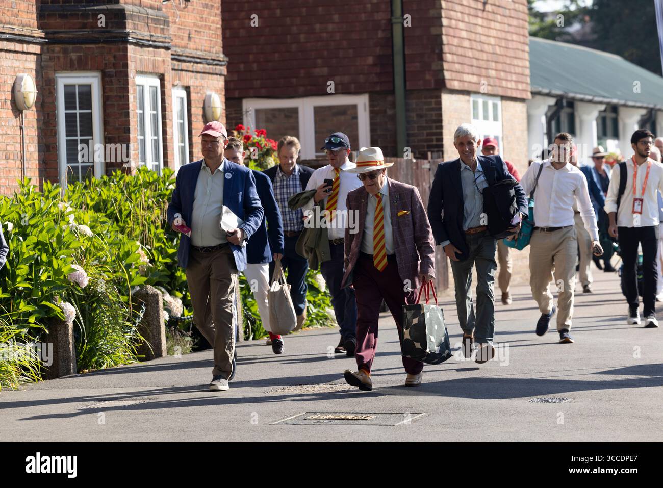 MCC members run into Lord's Cricket Ground for the England v India Test ...
