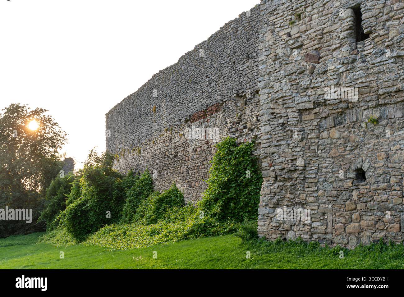 9 August 2025, Haapsalu, Estonia: Medieval stone wall of Haapsalu ...