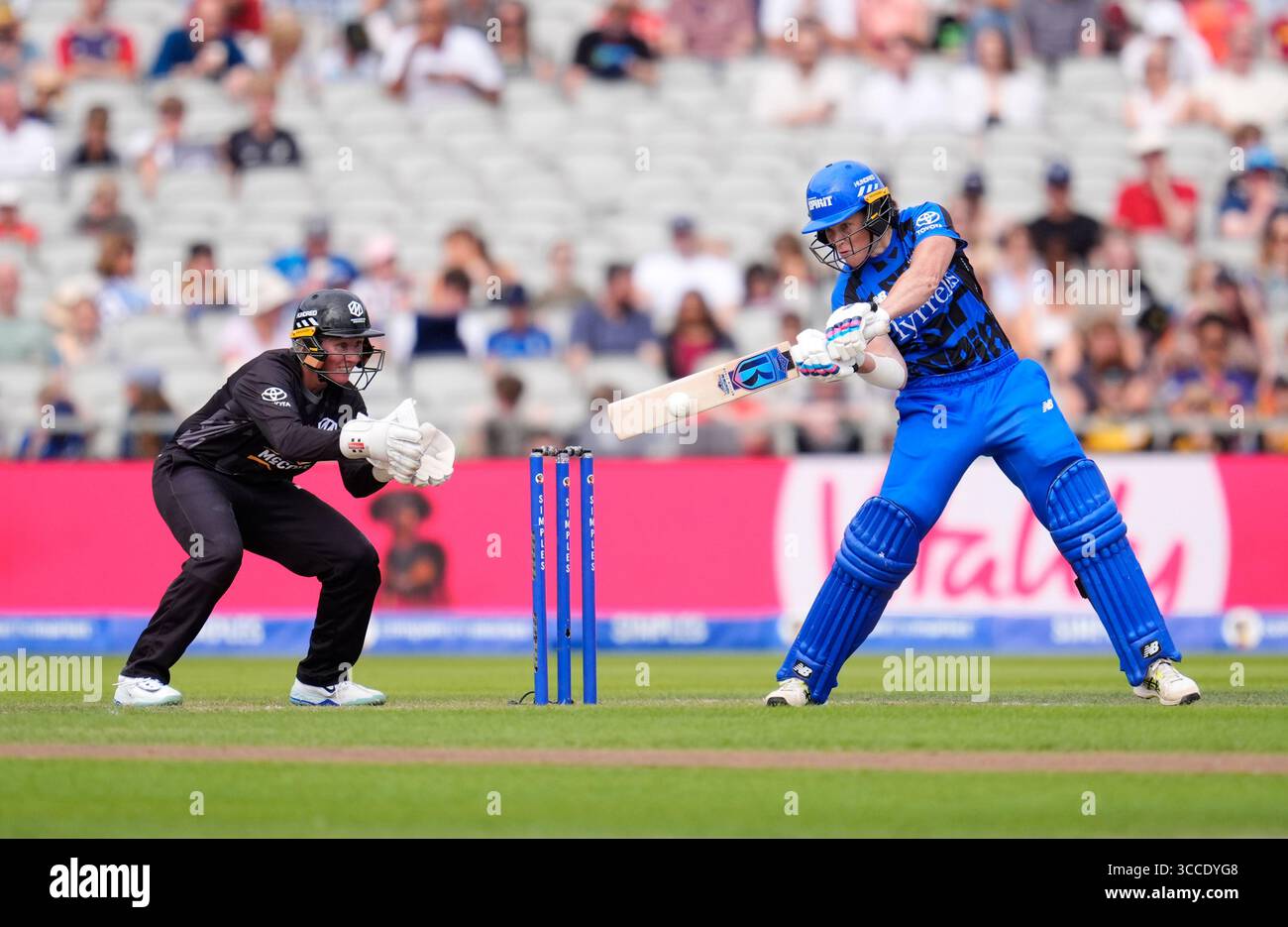 London Spirit's Grace Harris batting as Manchester Original's Beth ...