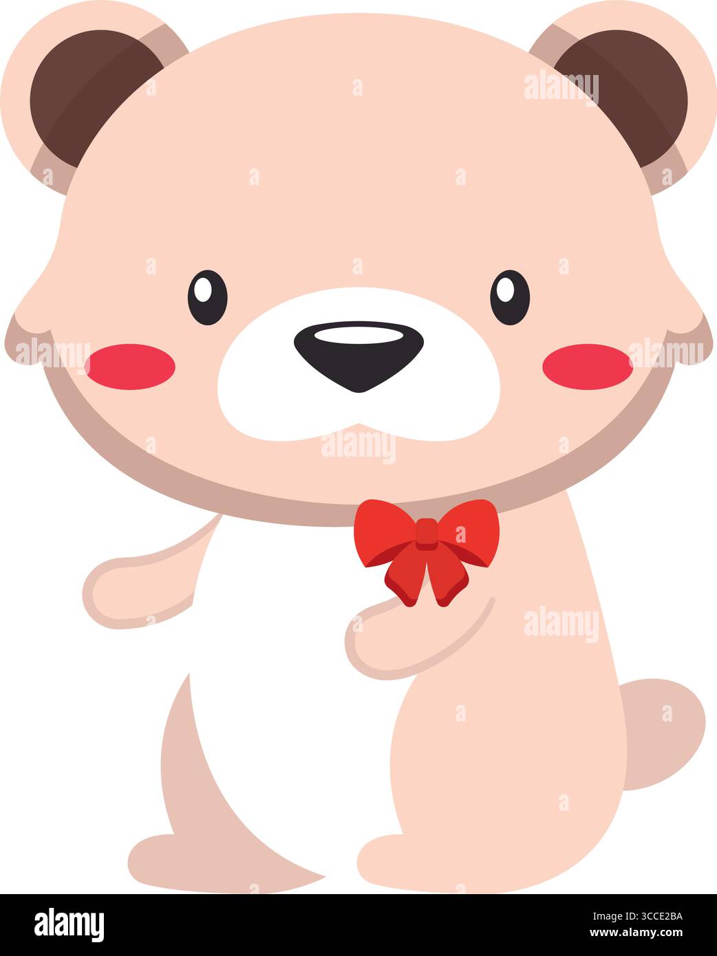 Cute beige bear baby Stock Vector Images - Alamy