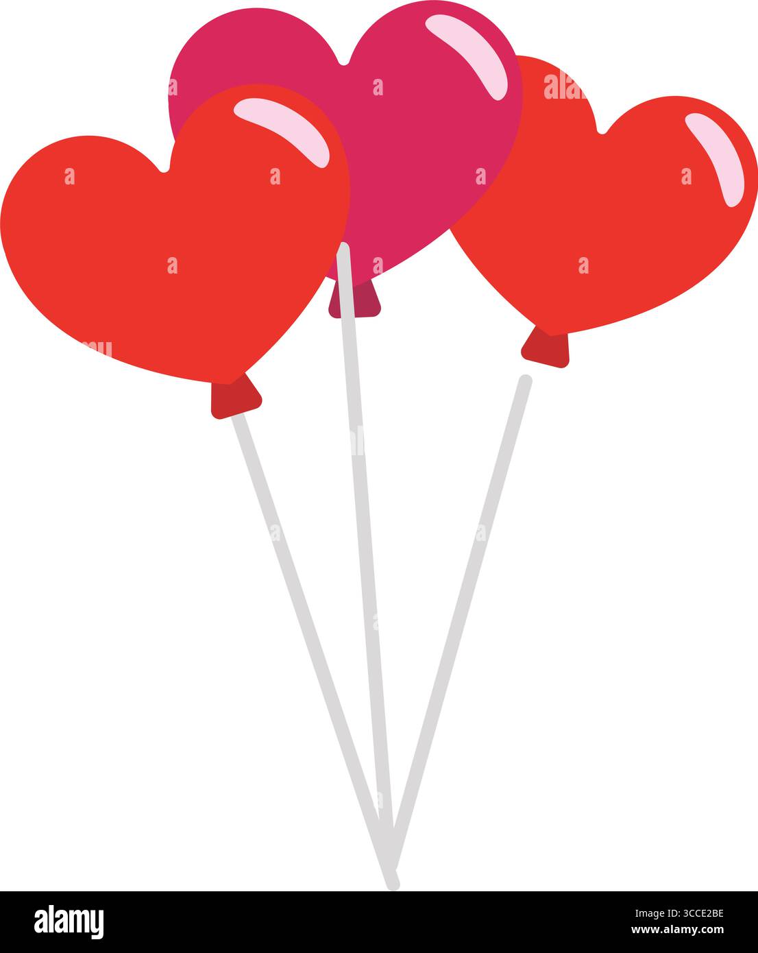 Bunch heart shaped balloons party Cut Out Stock Images & Pictures - Alamy
