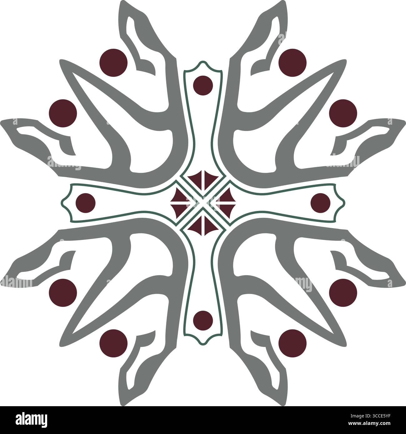 Pattern gray curved shapes Stock Vector Images - Alamy