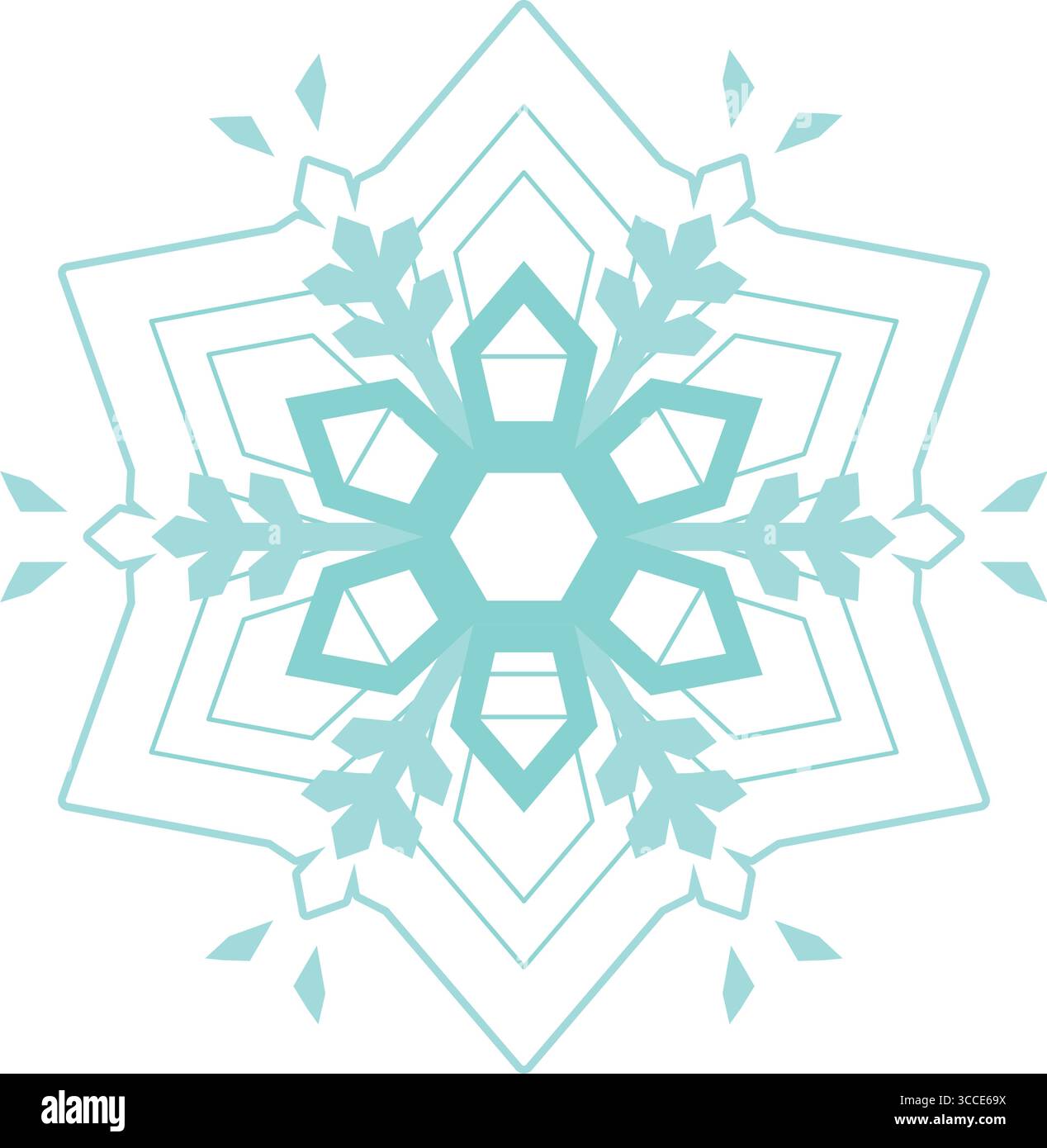 Blue sharp snowflake shape hi-res stock photography and images - Alamy