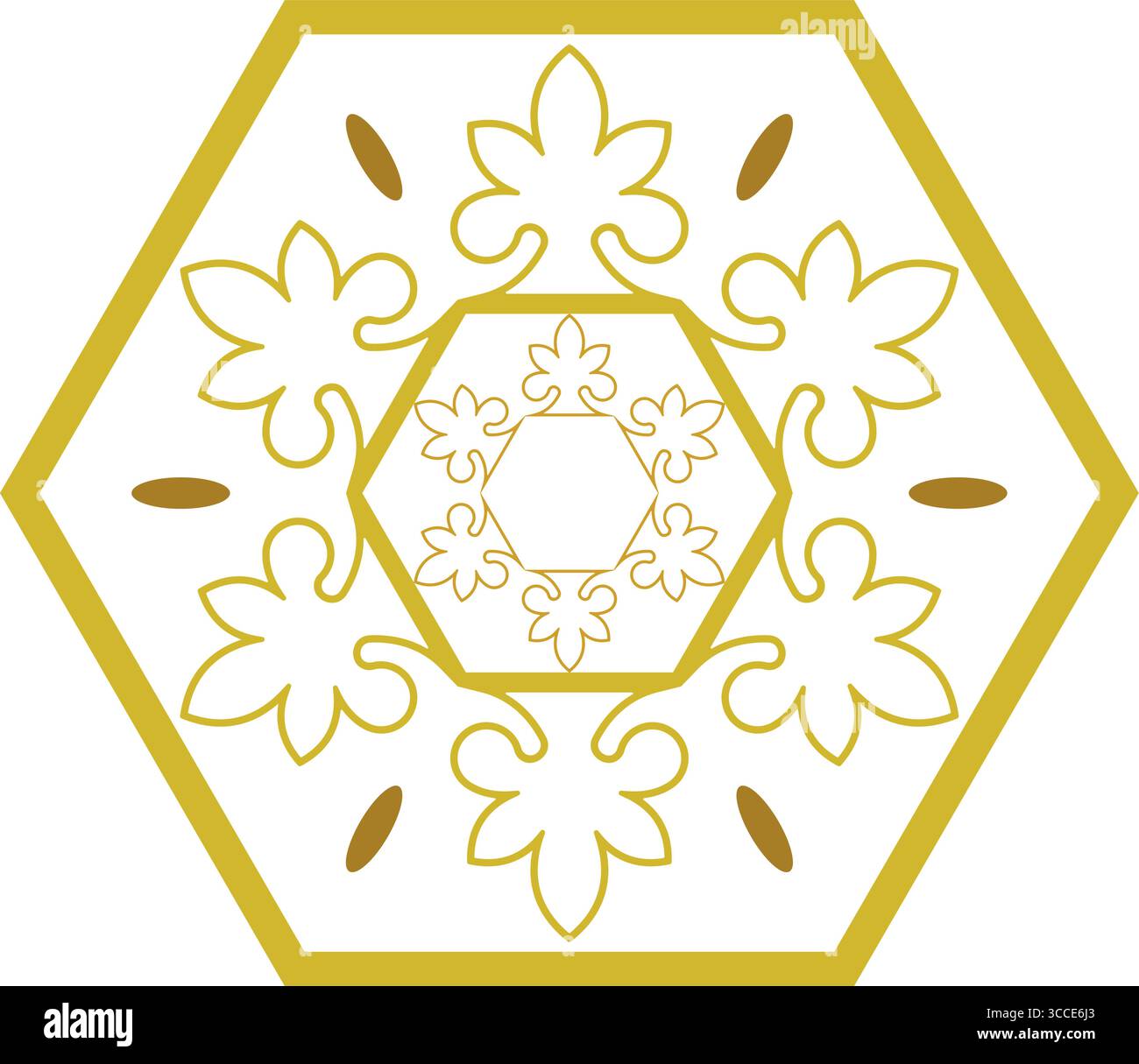 Symmetrical floral motif Cut Out Stock Images & Pictures - Alamy