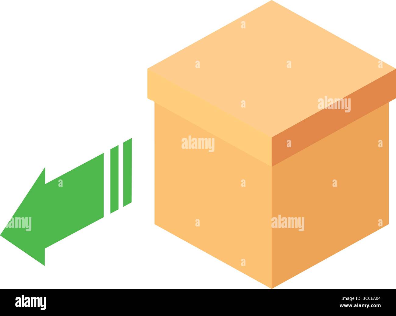 Package with green arrow. Vector Stock Vector Image & Art - Alamy