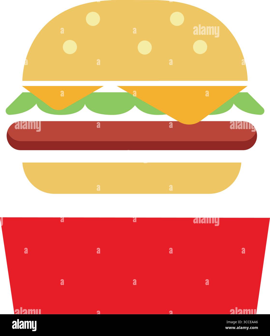 Cheeseburger on tray. Vector Stock Vector Image & Art - Alamy