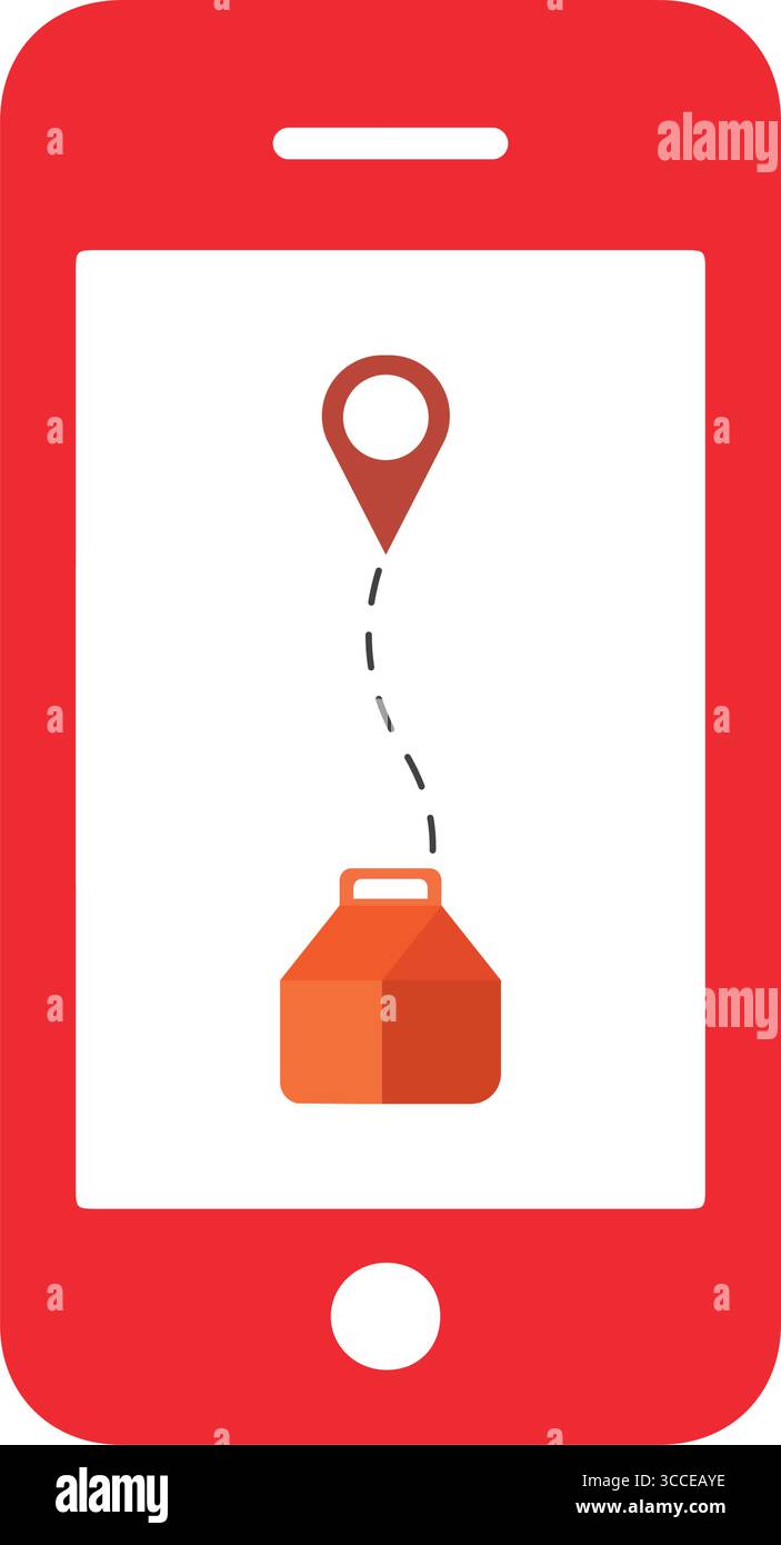 Phone parcel tracking icon Stock Vector Images - Alamy
