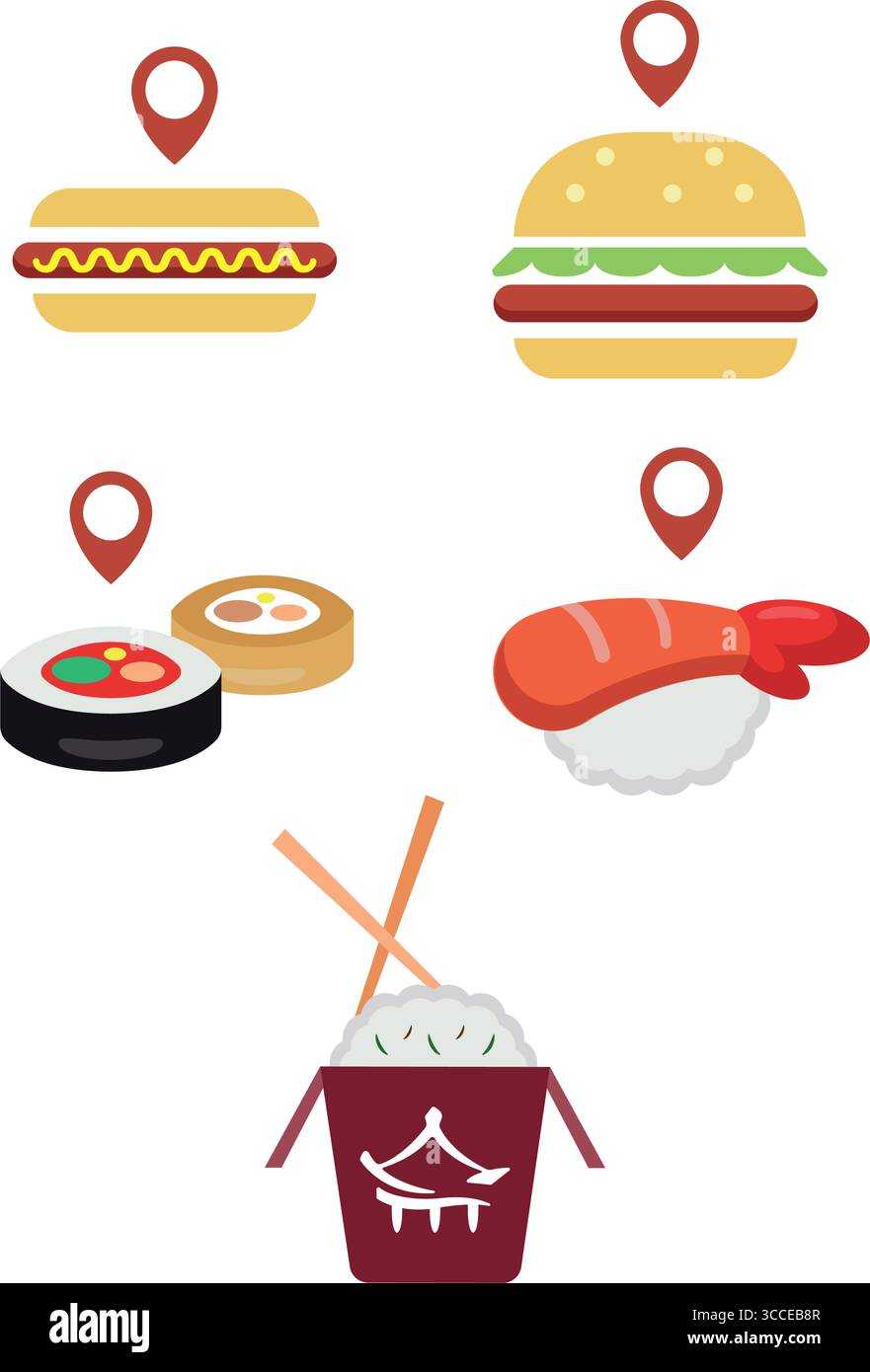 Food delivery location hi-res stock photography and images - Alamy
