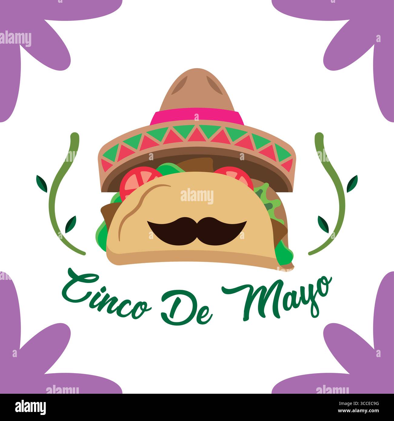 Cinco de mayo taco Stock Vector Images - Alamy