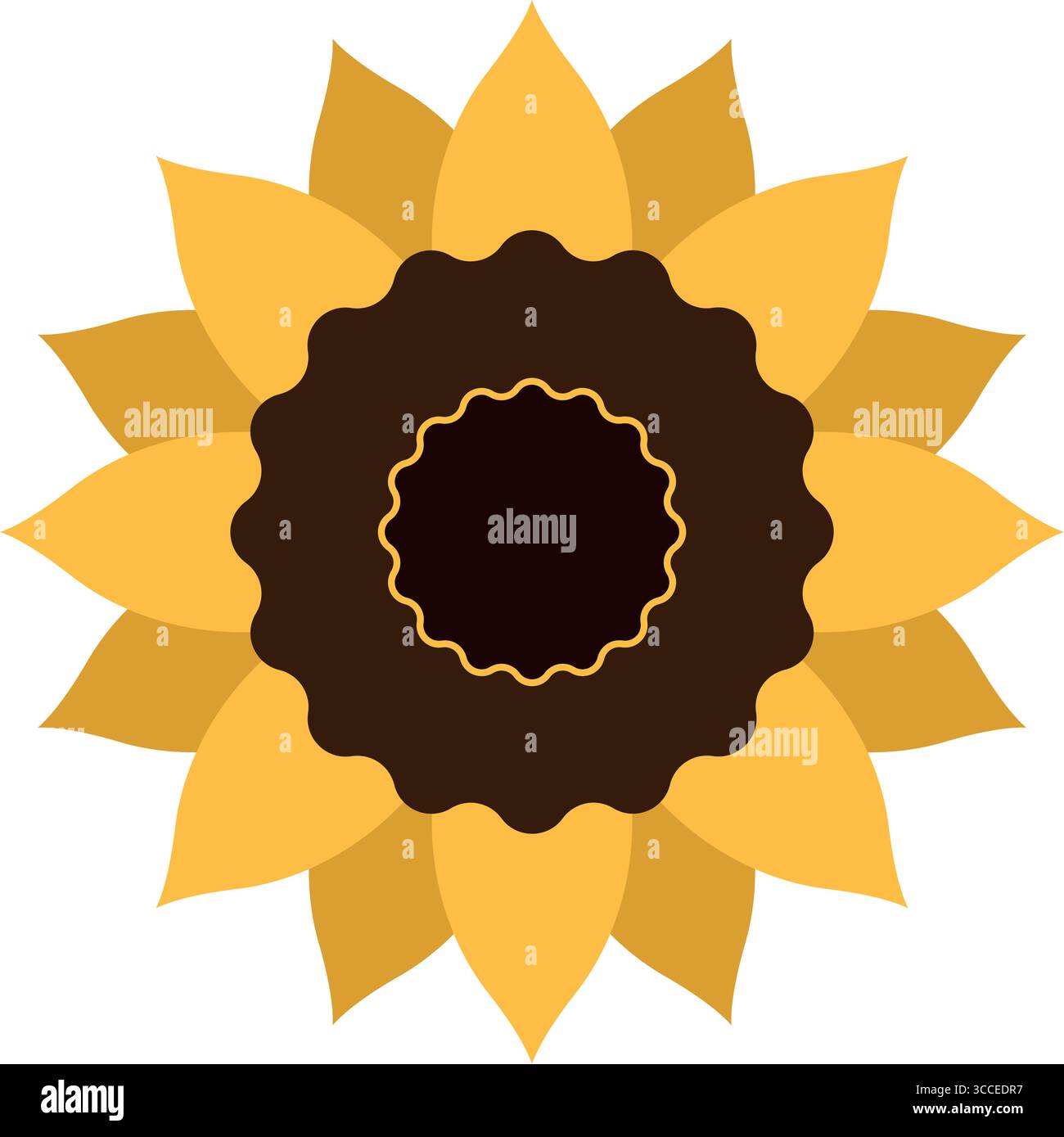 Yellow sunflower bloom. Vector Stock Vector Image & Art - Alamy
