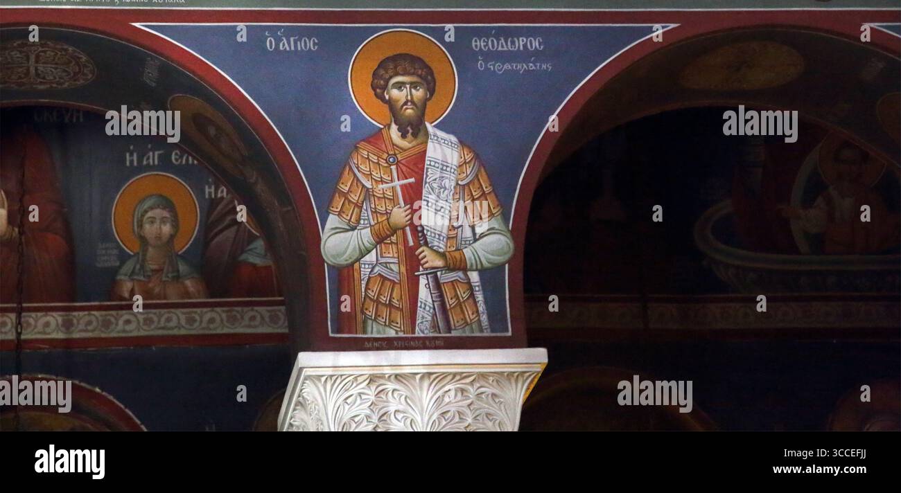 Icon of Saint Theodore (Thedoros) Stratelates in the Assumption of Mary ...