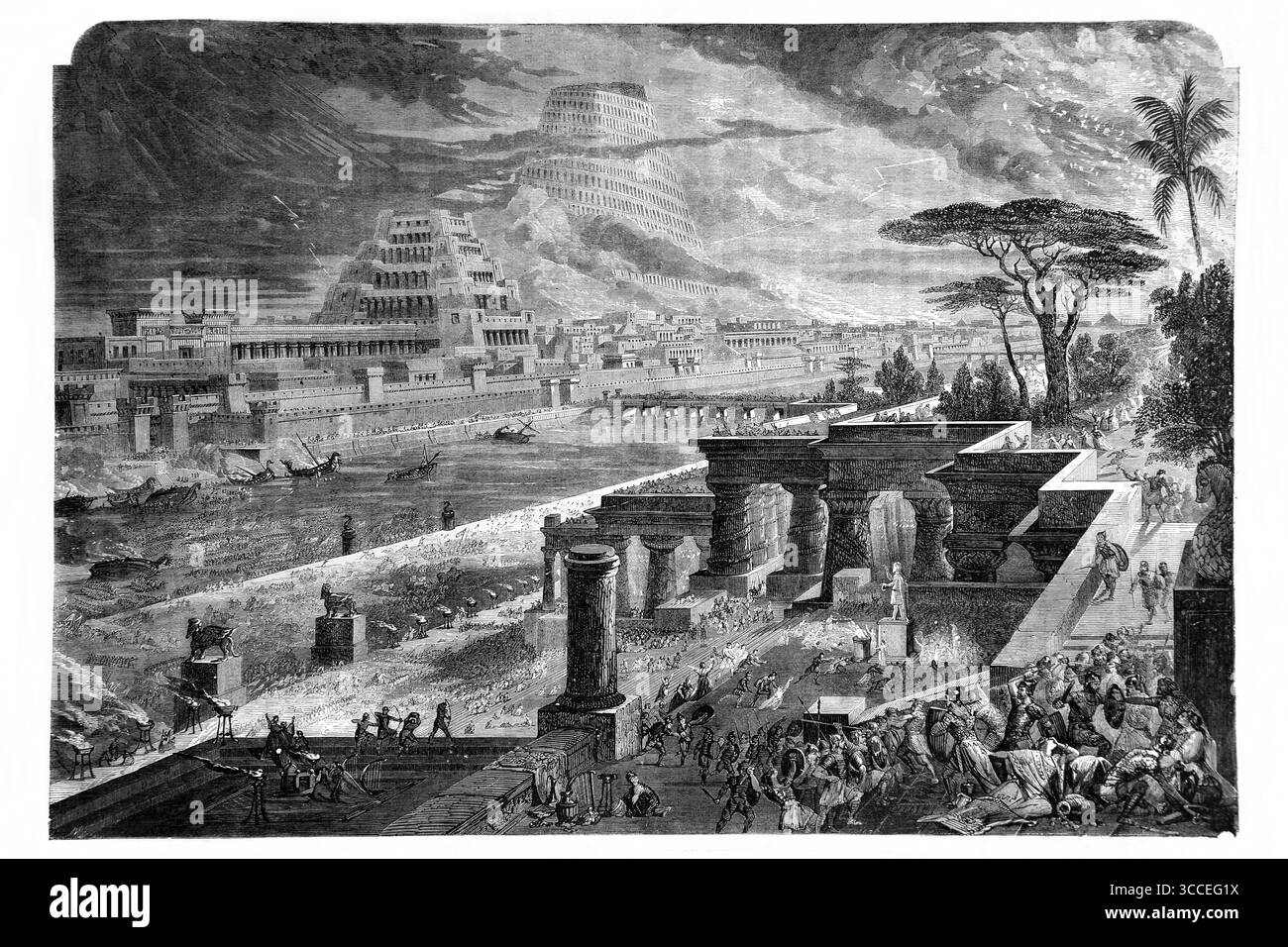 Illustration of Babylon taken by the Army of Cyrus The Great (Jeremiah ...