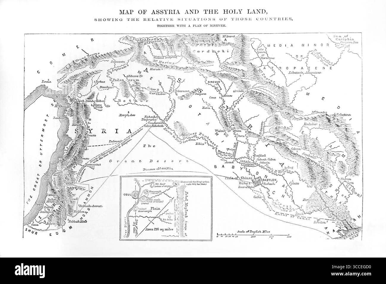 Middle east map showing babylon hi-res stock photography and images - Alamy