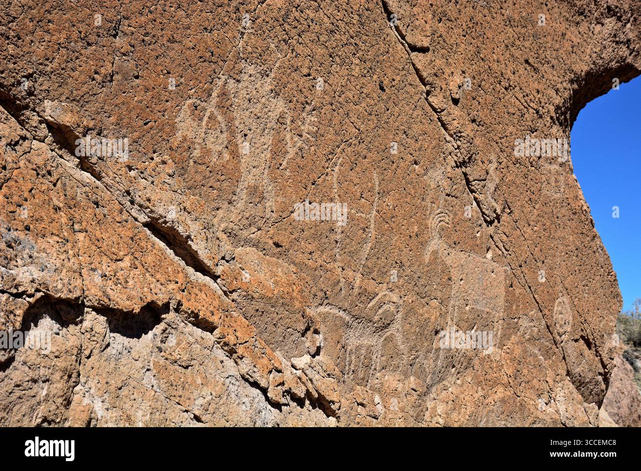Native American Petroglyphs at Fremont Indian State Park, Utah Stock ...