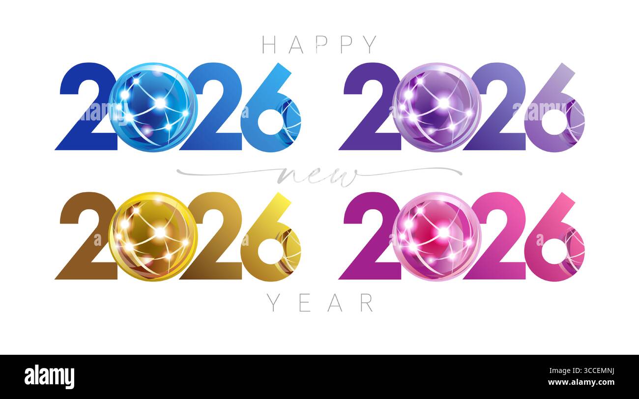 Happy new year 2026 3d gold Stock Vector Images - Alamy