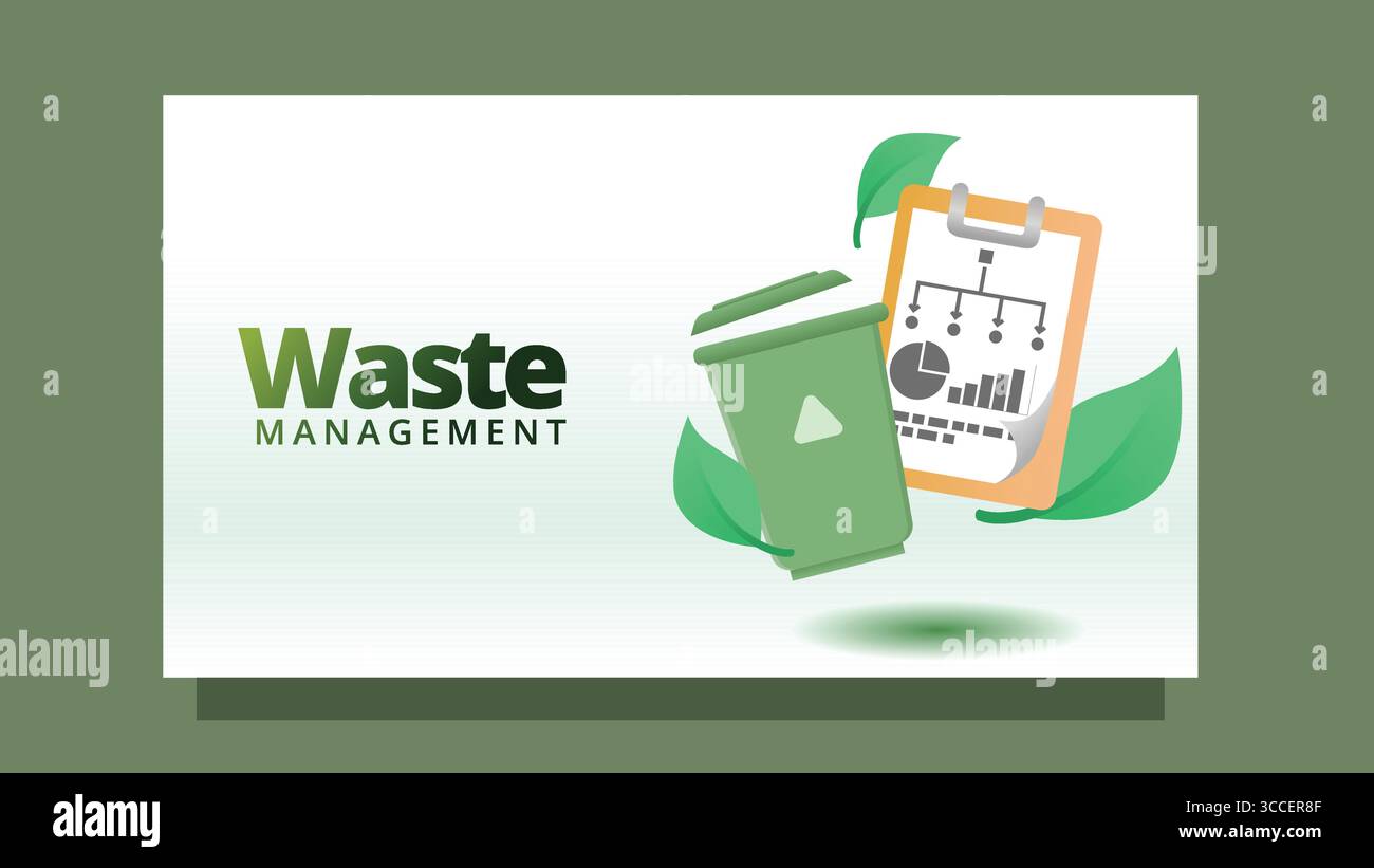 waste management concept. modern clean style screen size template for ...