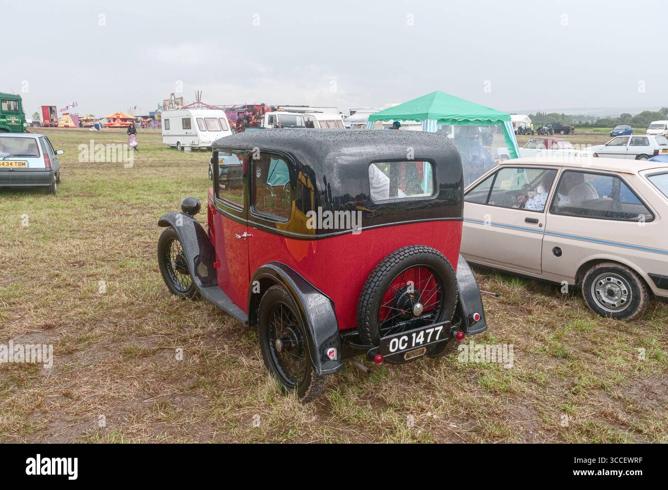 A 1933 red Austin 7 car on display at the Ackworth Steam and Historical ...