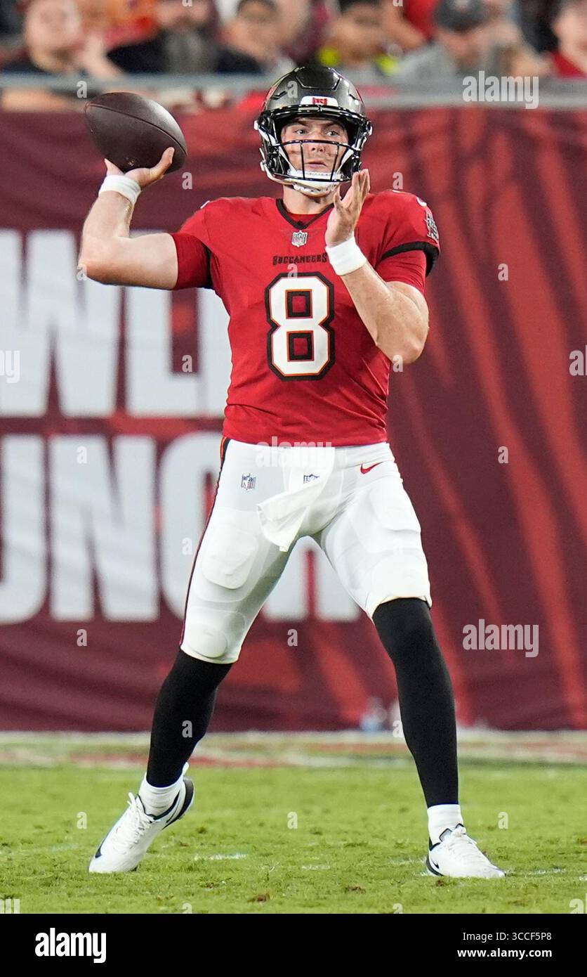 Tampa Bay Buccaneers quarterback Connor Bazelak against the Tennessee ...