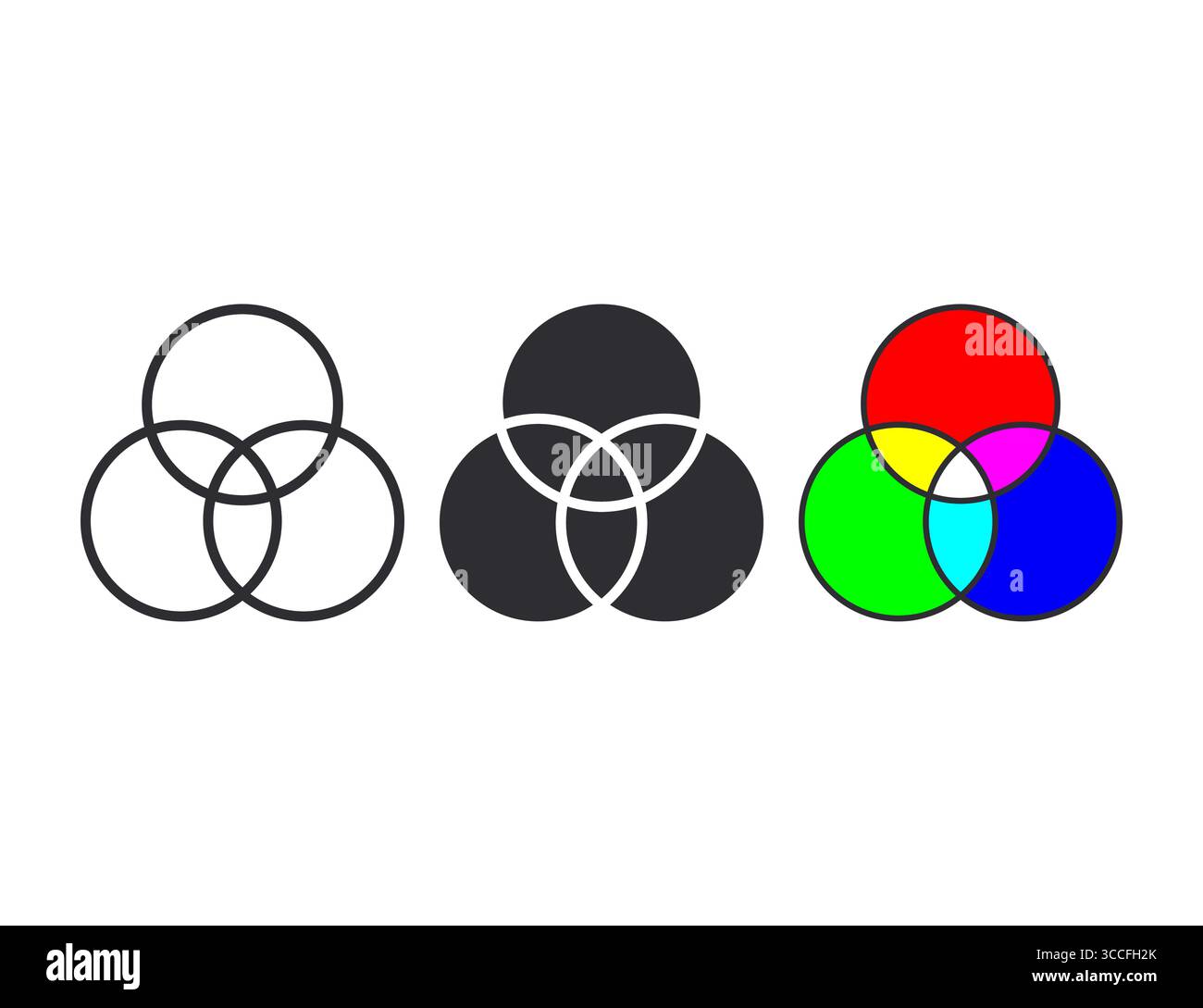 Venn diagram line icon Cut Out Stock Images & Pictures - Alamy
