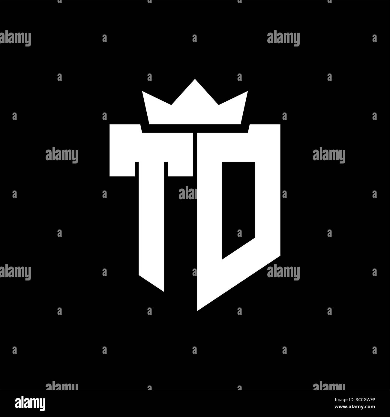 Logo vector image of a shield with a sharp geometric style with a ...