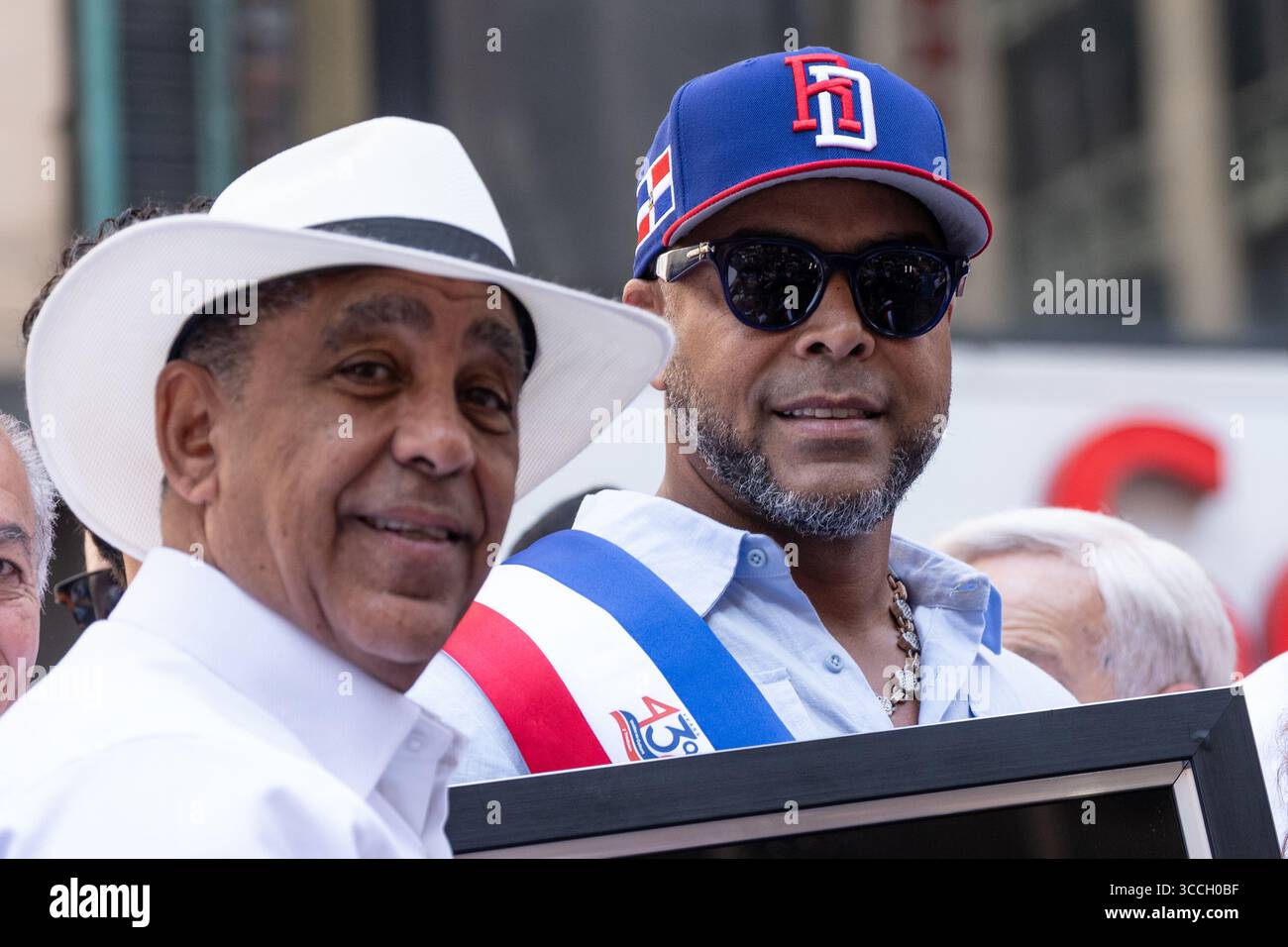 Adriano Espaillat and Grand Marshal Nelson Cruz participate in 43rd ...