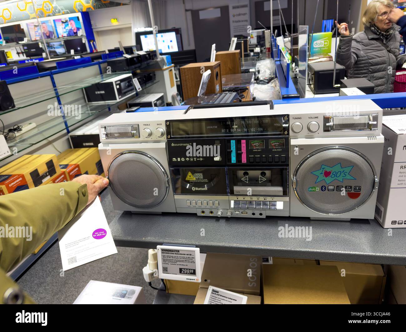 Kehl, Germany - Jan 11, 2024: Soundmaster retro boombox on retail ...