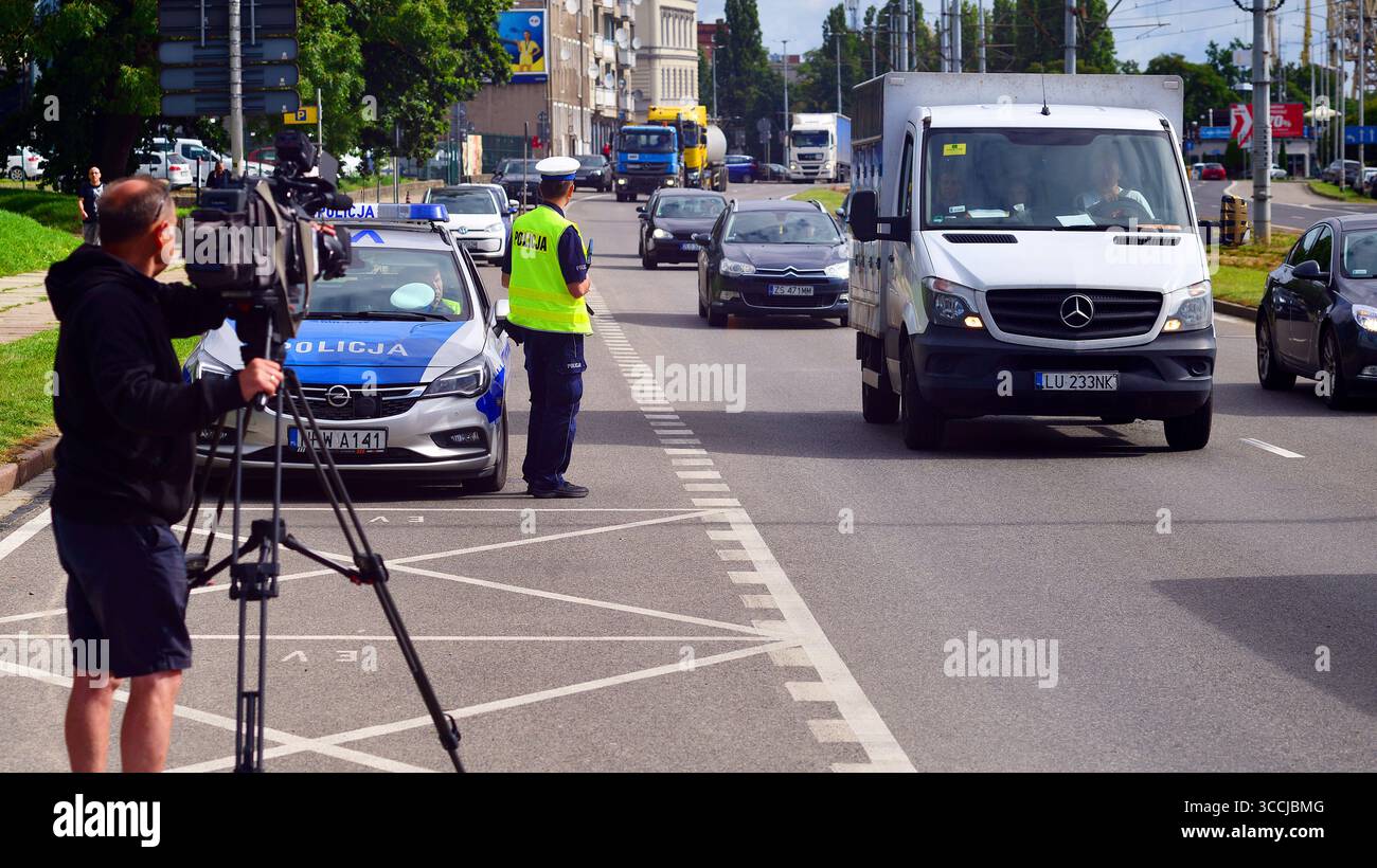 Szczecin map display hi-res stock photography and images - Alamy