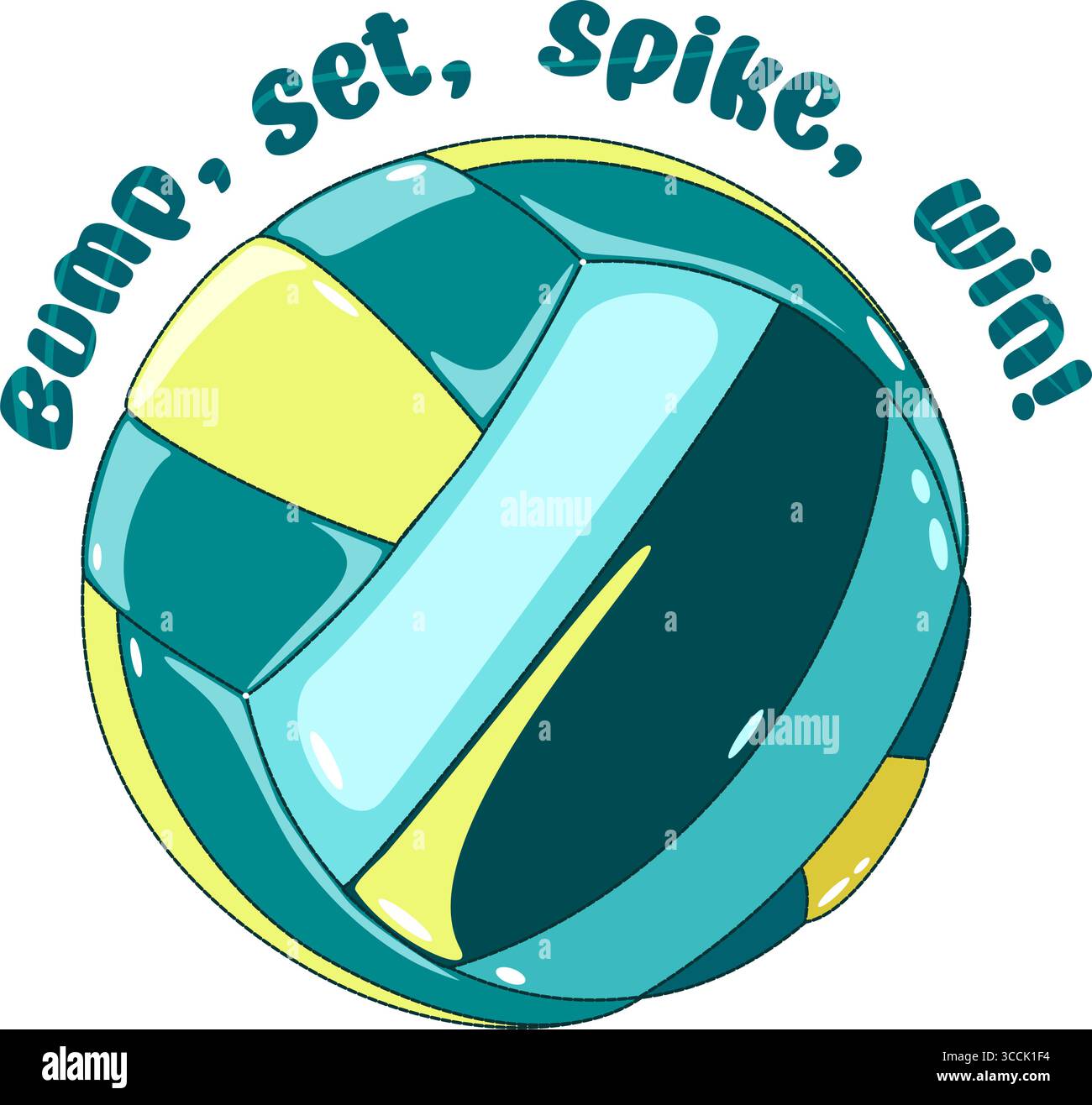 Volleyball ball is a equipment for game, vector illustration with ...