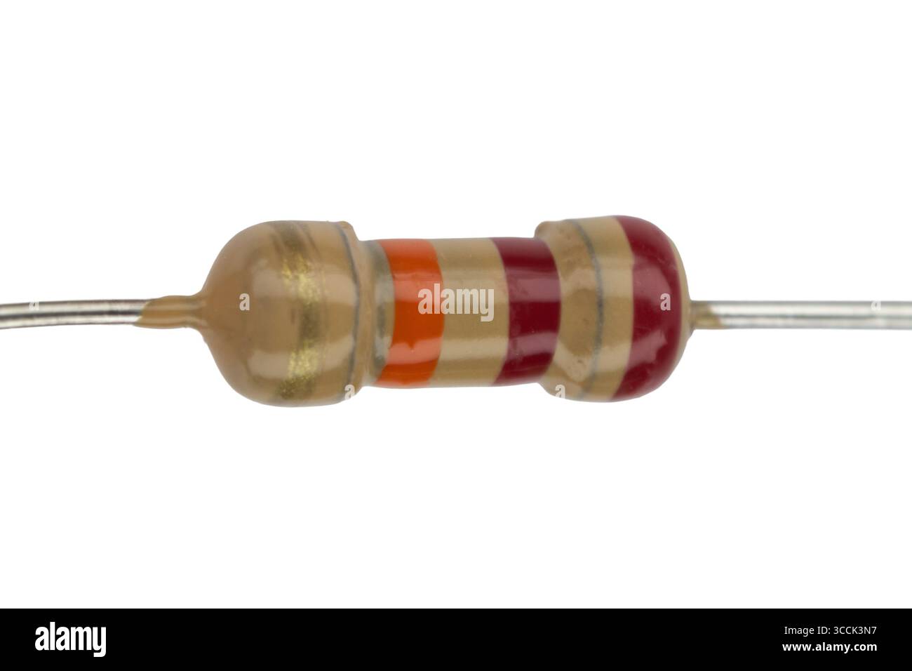 Color coded resistor with metal leads Stock Photo - Alamy