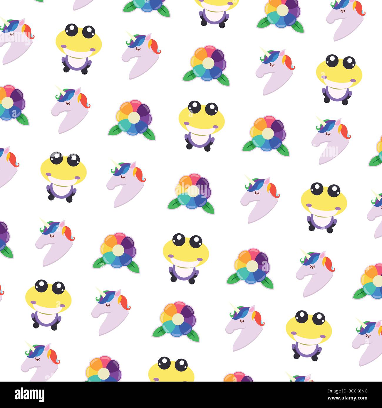 Cute kawaii cartoon characters Stock Vector Images - Alamy