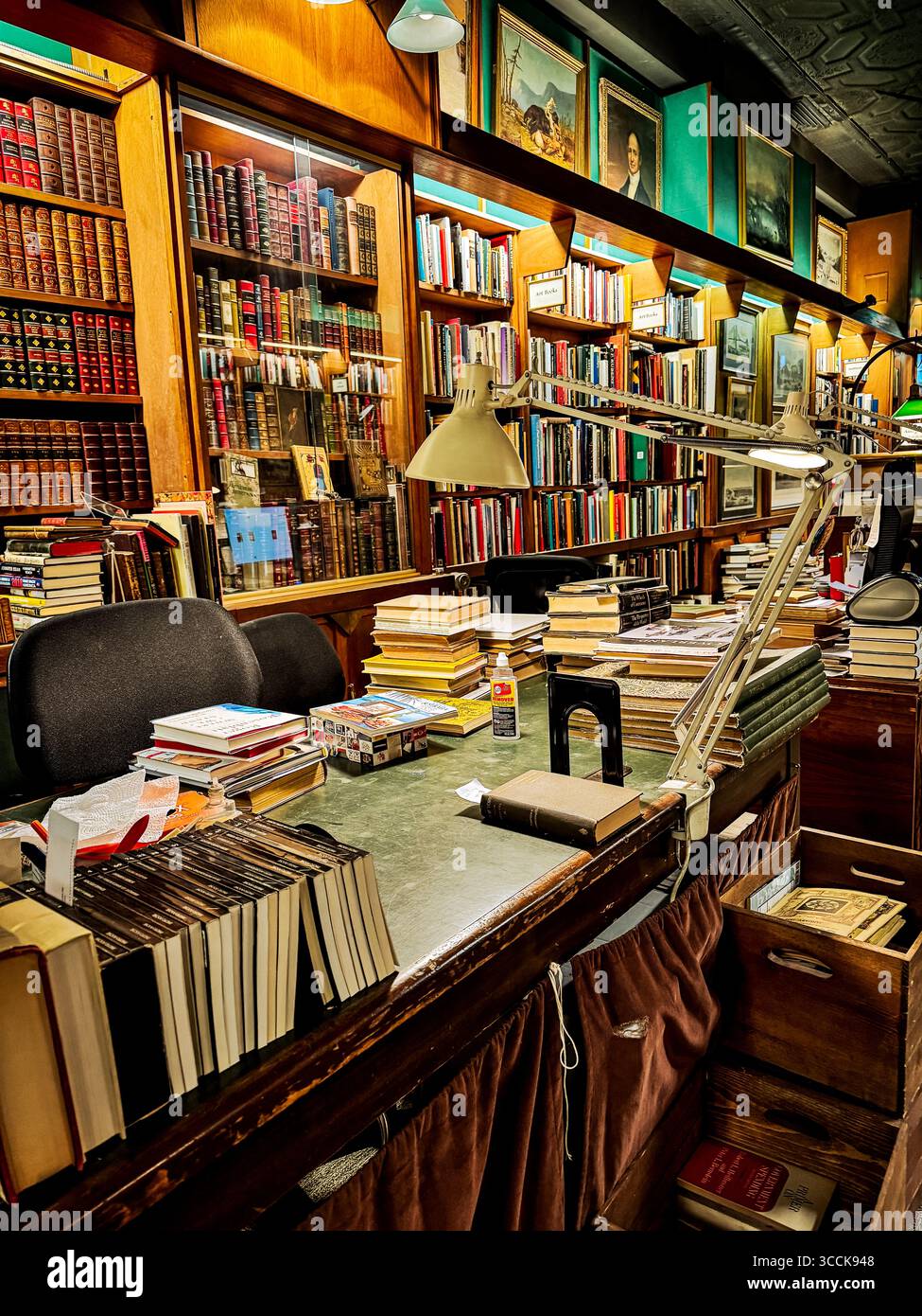 Interior of the Argosy Book Store, a historic rare book and map ...