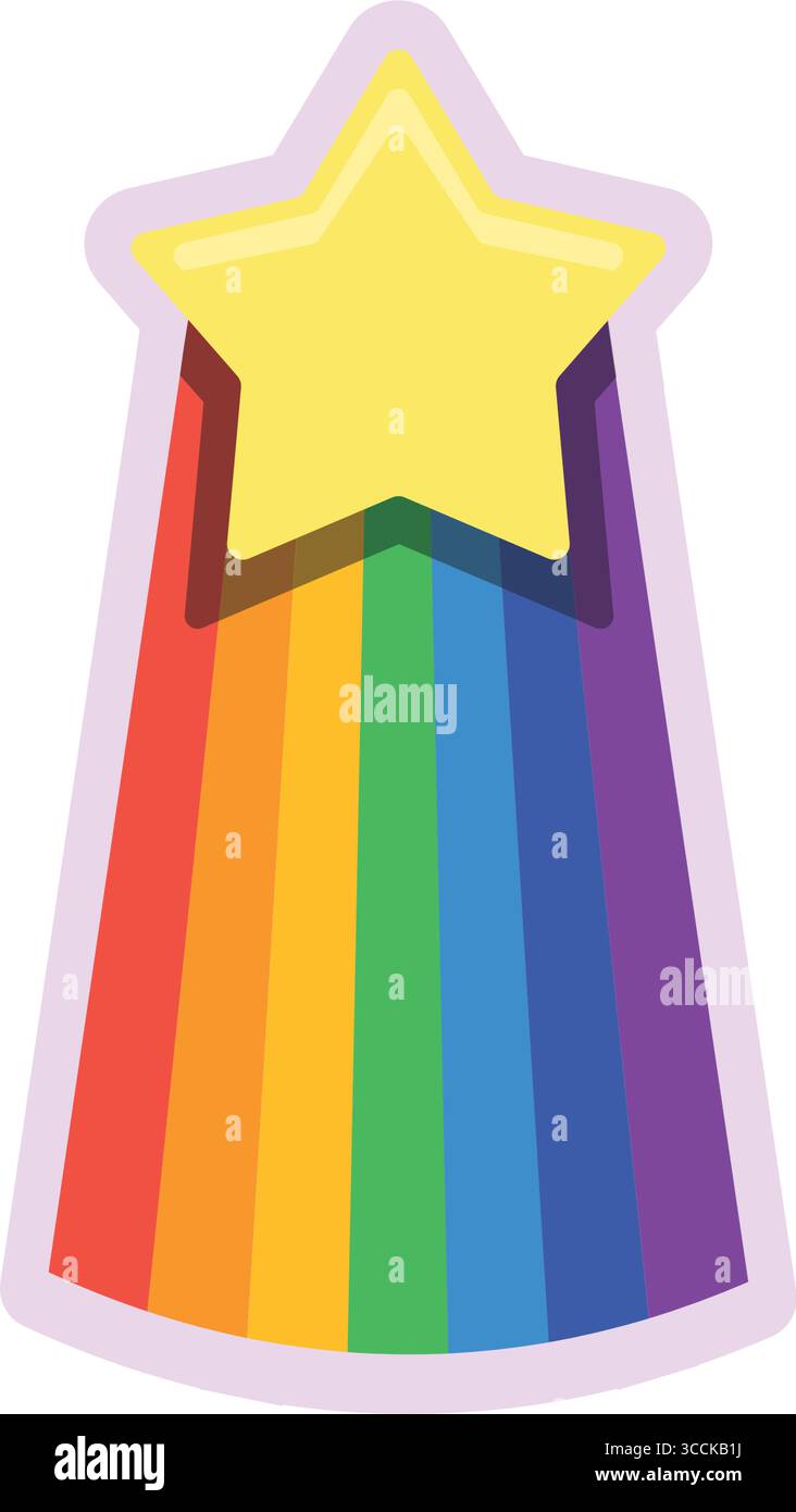 Rainbow shooting star design. Vector Stock Vector Image & Art - Alamy