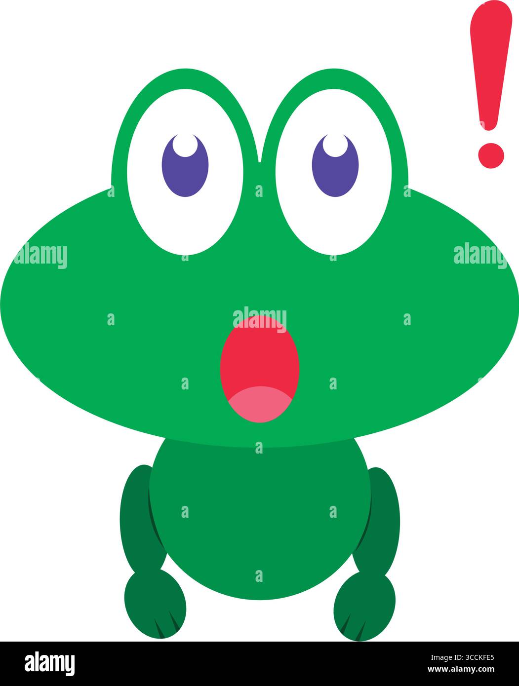 Excited Frog with Mark. Vector Stock Vector Image & Art - Alamy
