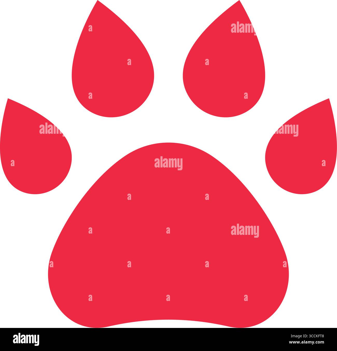 Red paw logo Stock Vector Images - Alamy