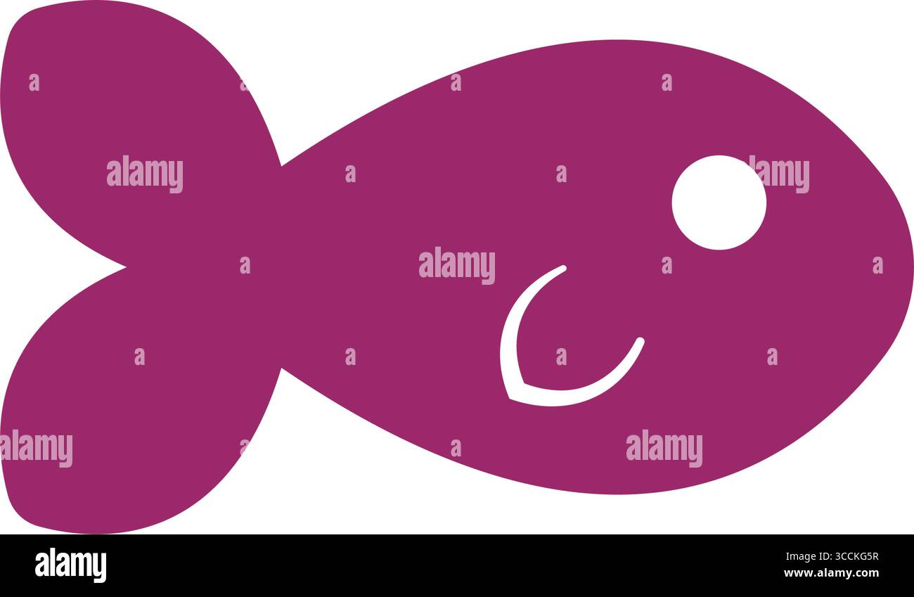 Purple fish icon Stock Vector Images - Alamy