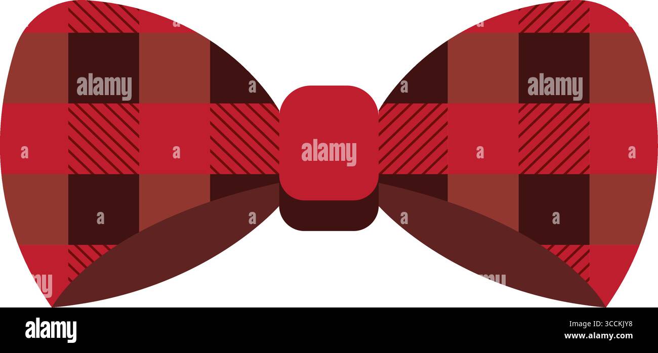 Red plaid bow tie. Vector Stock Vector Image & Art - Alamy
