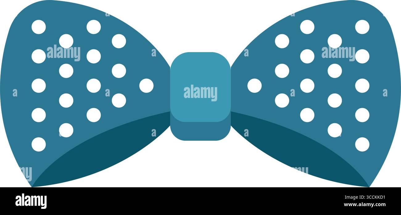 Blue bow white polka Stock Vector Images - Alamy