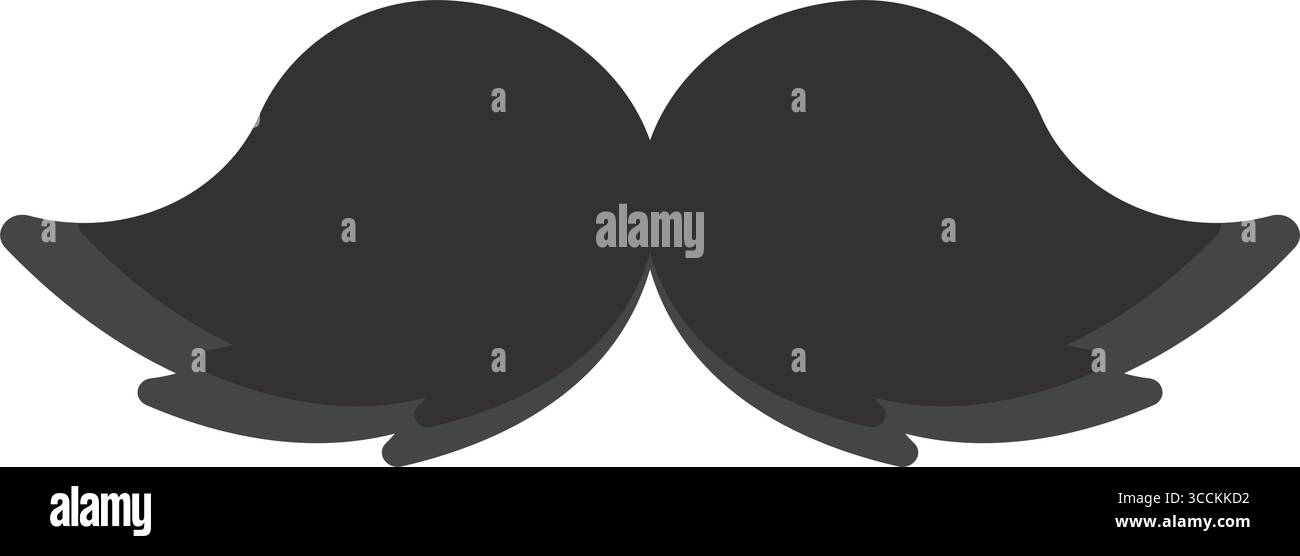 Black mustache with shadow. Vector Stock Vector Image & Art - Alamy