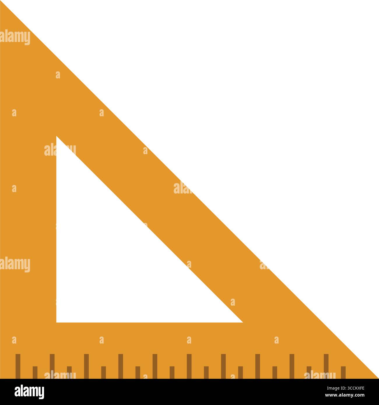 Orange triangle ruler measure. Vector Stock Vector Image & Art - Alamy