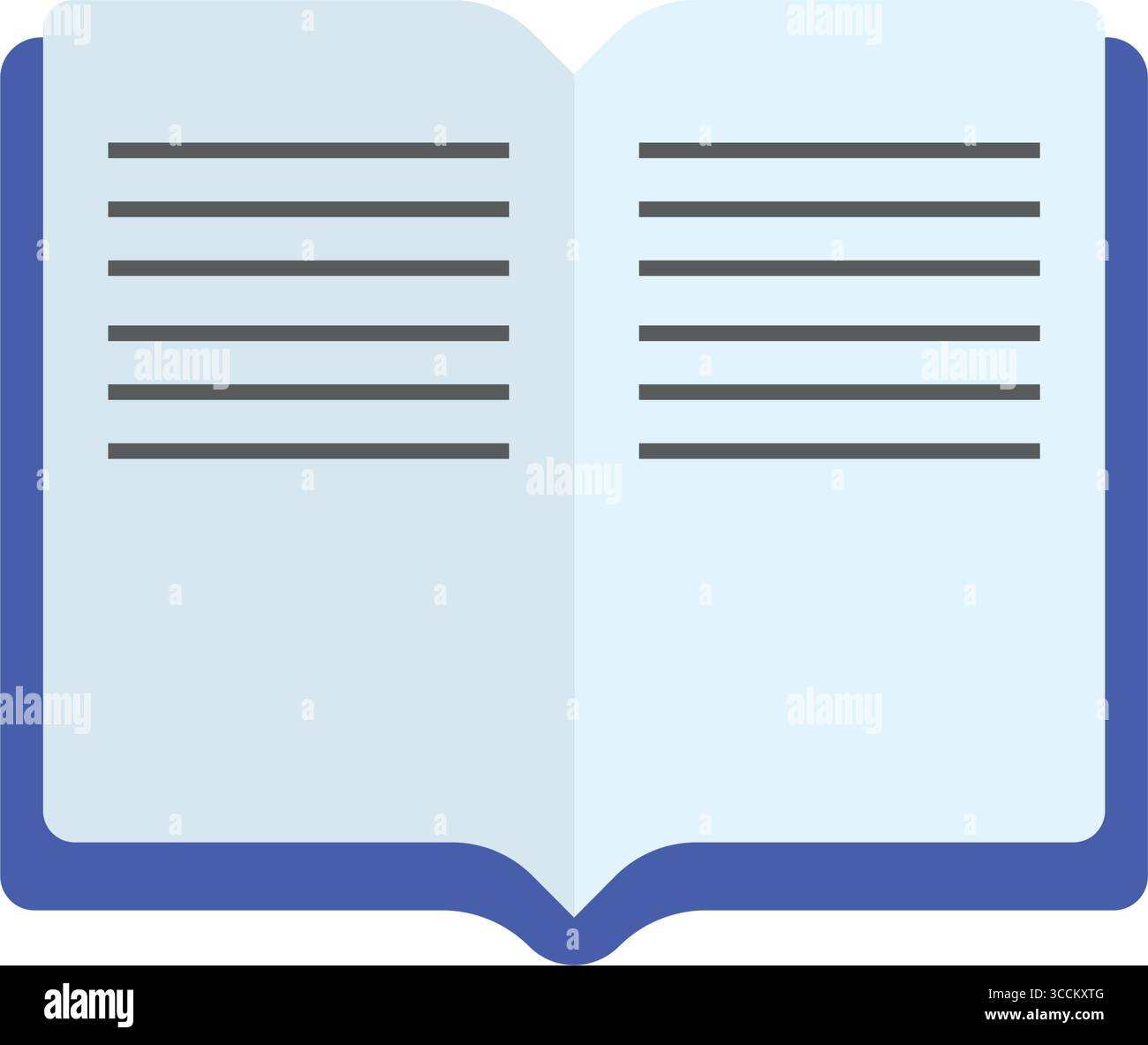 Blue open book reading. Vector Stock Vector Image & Art - Alamy