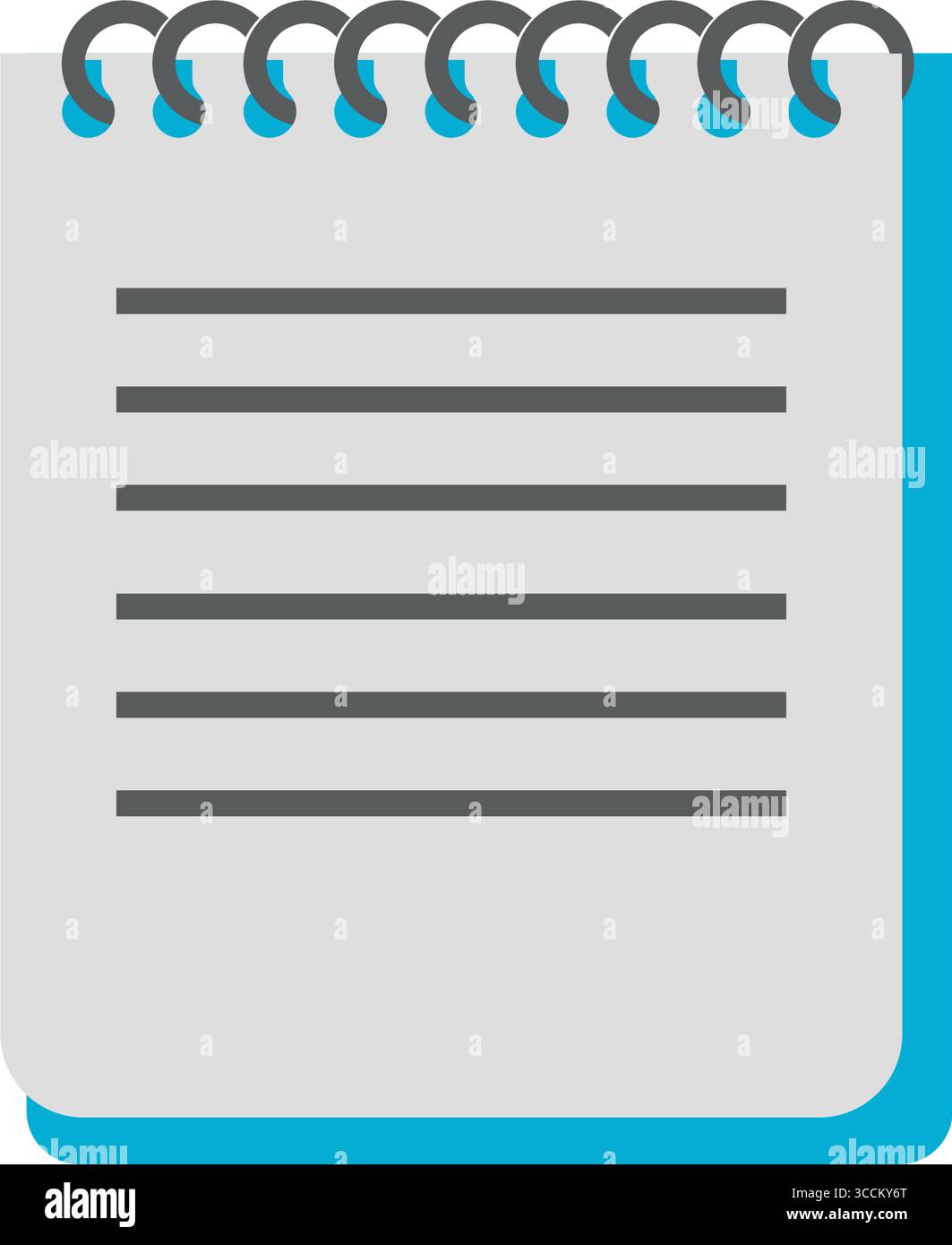 Blue spiral notepad notebook. Vector Stock Vector Image & Art - Alamy
